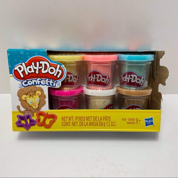 Hasbro | Toys | New Playdoh Confetti Collection W 6 Nontoxic Colors ...